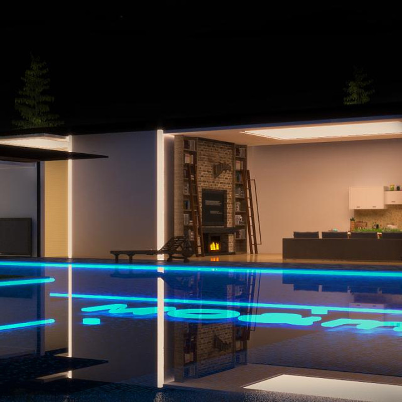 Led strip for swimming pool lighting 120 leds / m 856 Lumens / m ...