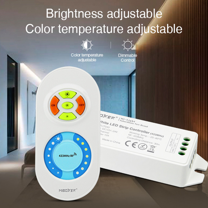 Variable white led controller with 12A remote control