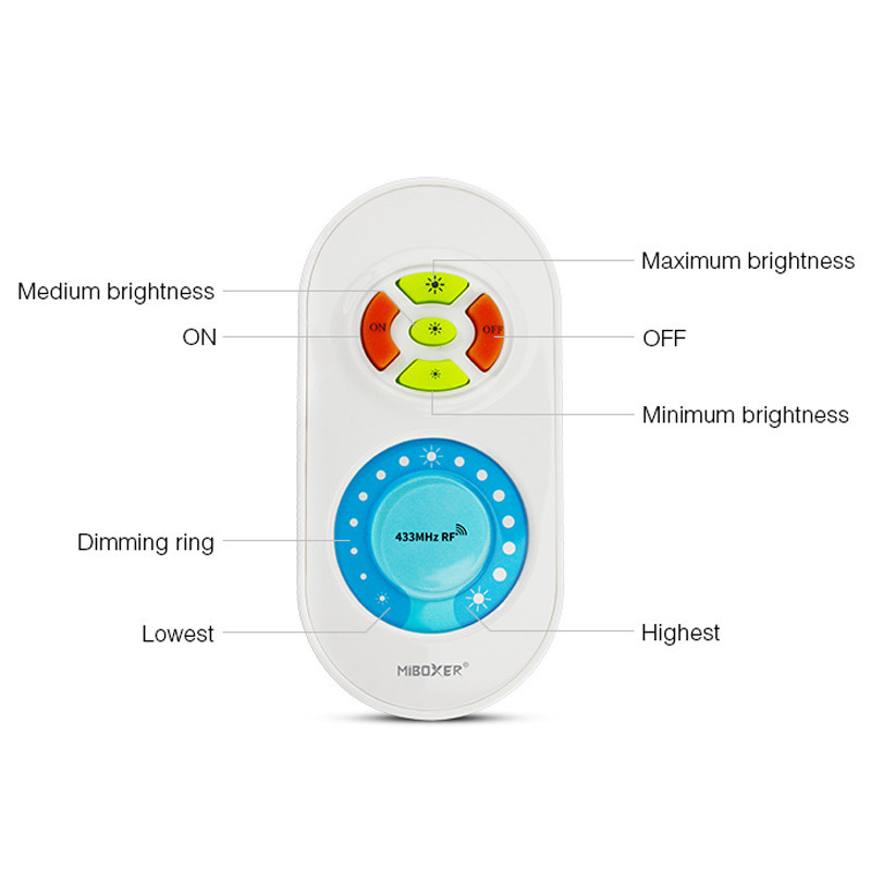 Led dimmer with 144W remote control