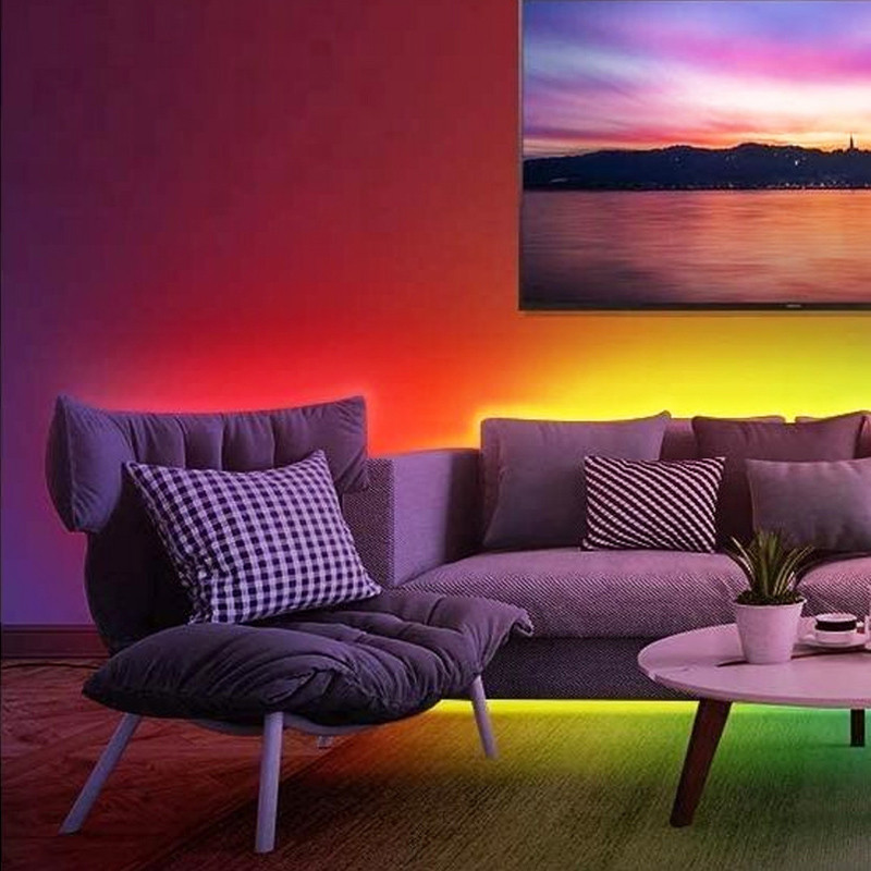 Multicolored led strip with dynamic effects 30 leds / m - 3 leds ...