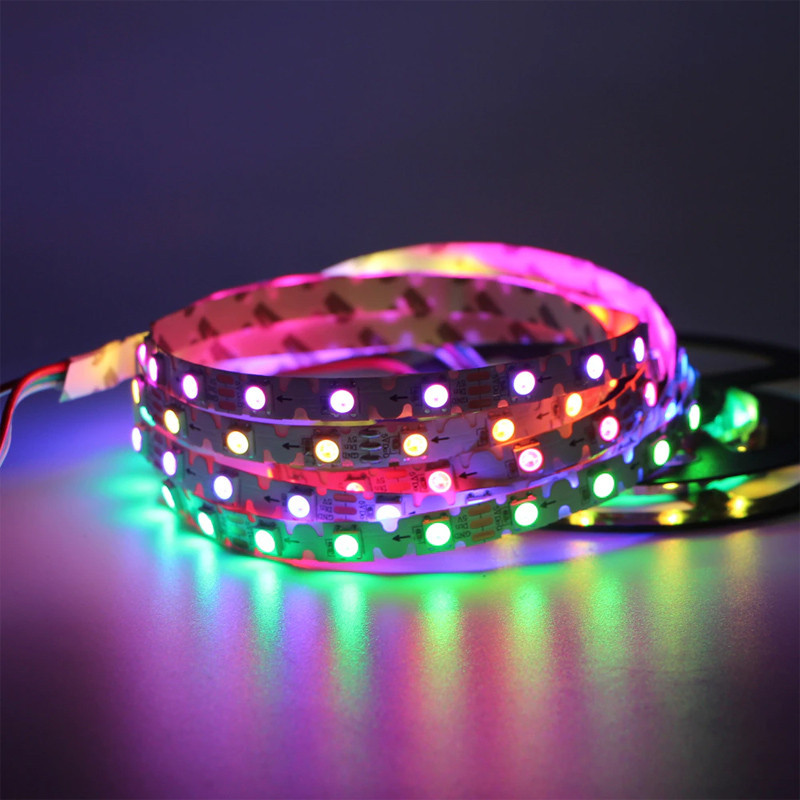 ZIG ZAG multicolored dynamic effects led strip 60 leds / m - 3 leds / pixel