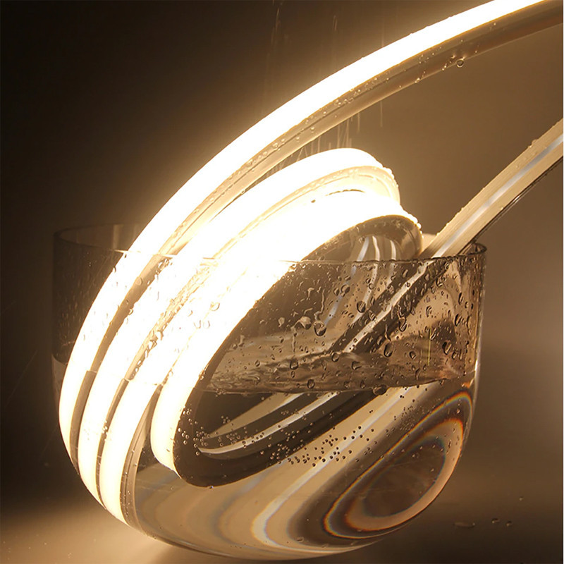 Powerful flexible neon 12 x 12 mm 120 leds/m 1525 Lumens/m with front ...