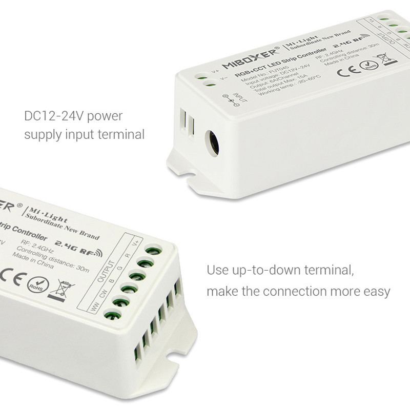 RGB + CCT led controller with 15A remote control