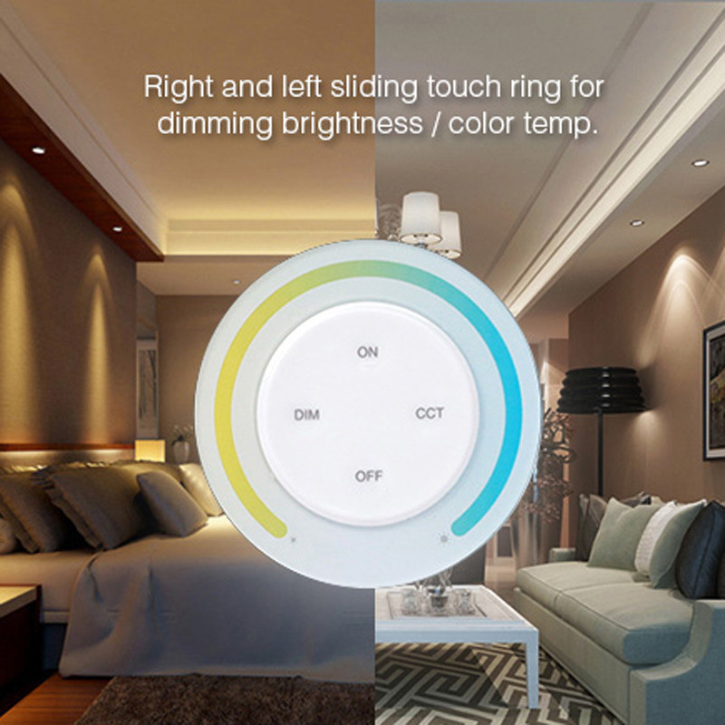 Télécommande murale ronde sans fil 2.4 GHz pour contrôleur led blanc ...